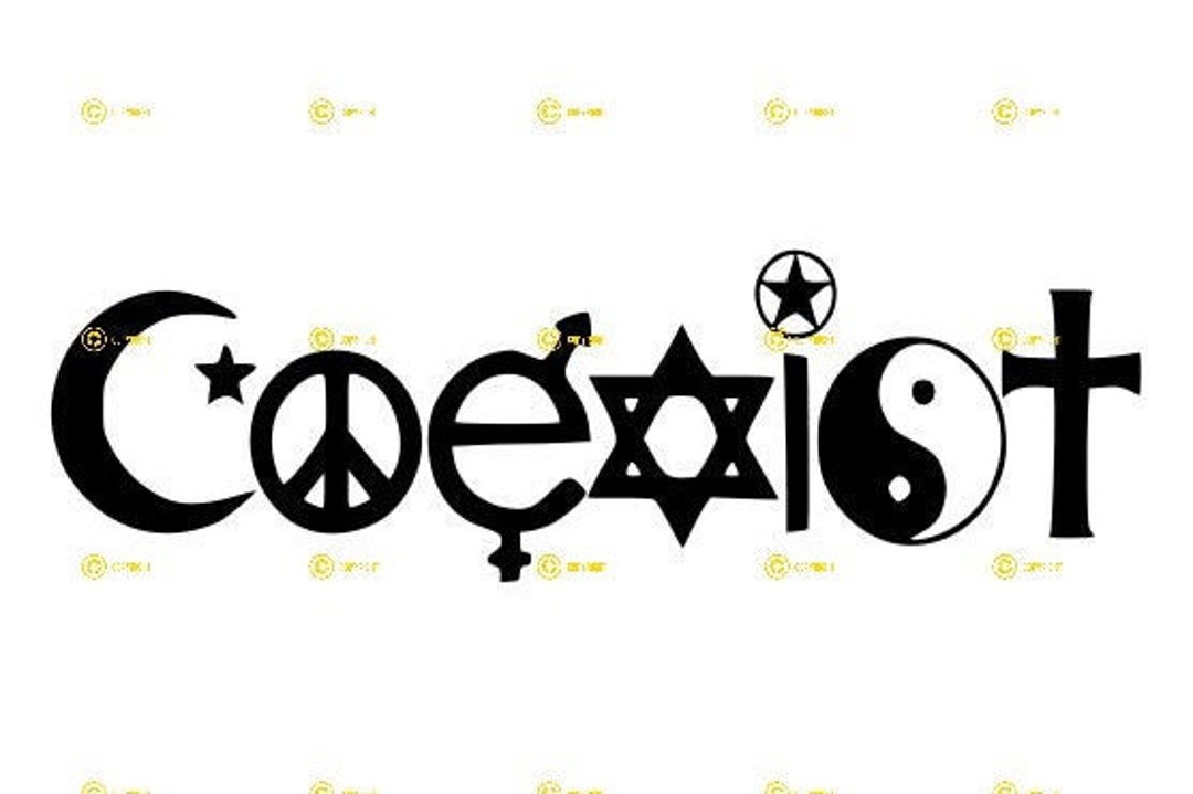 Coexist Digital Image SVG PNG JPG Download Print Cut Sublimate Tshirts ...