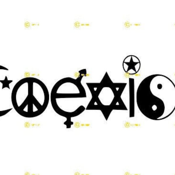 Coexist Sticker - Etsy