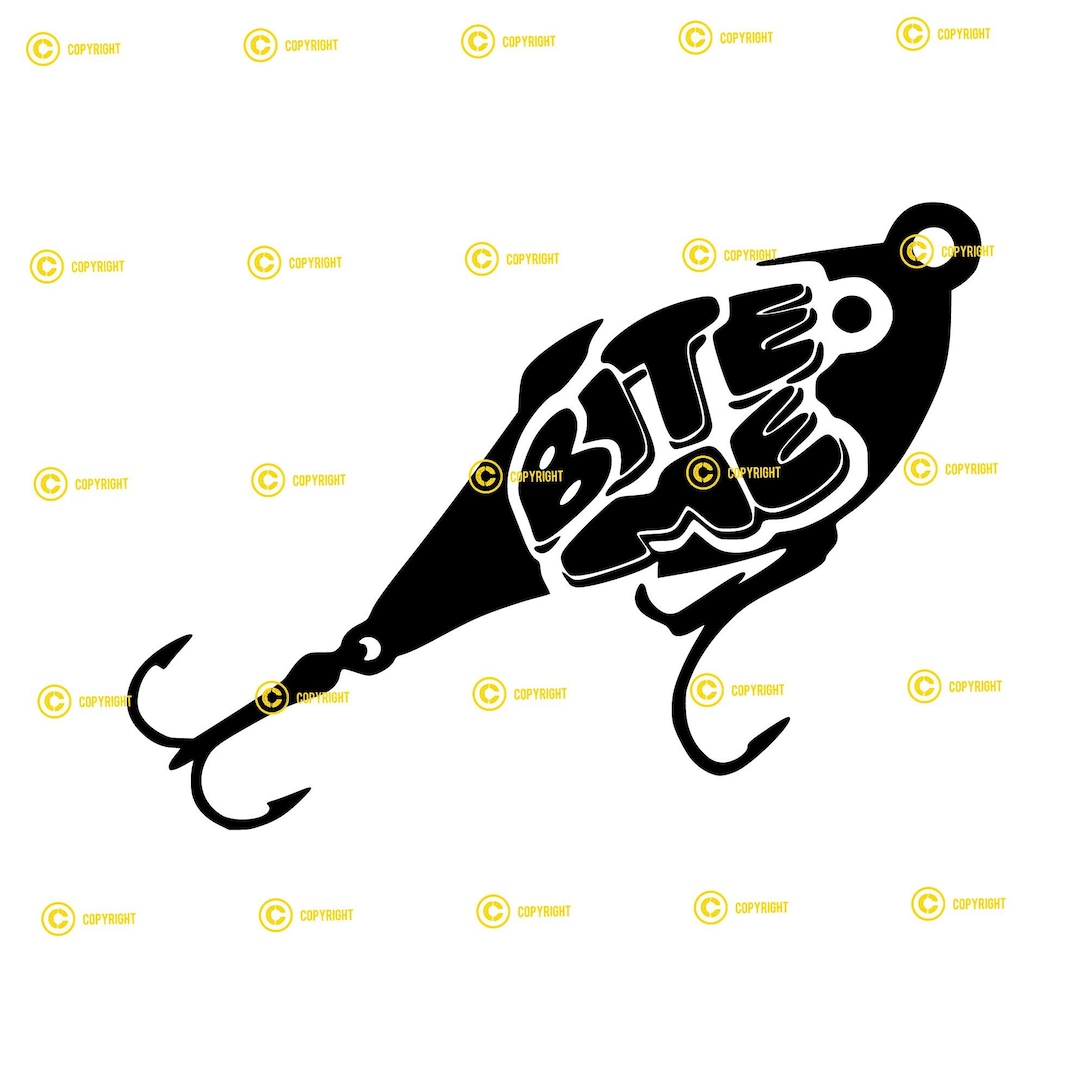 Bite Me Fishing Lure Digital Images SVG PNG JPG Download Print Cut ...