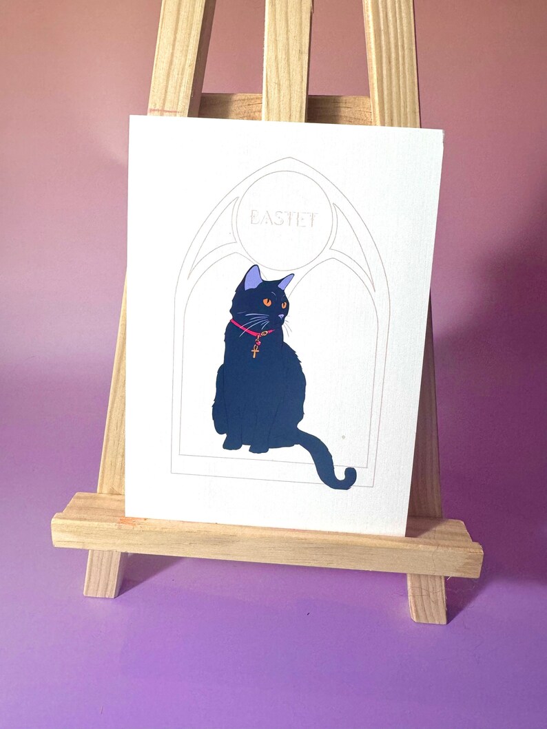 Bastet: Egyptian Cat Goddess | 5x7 Print | Mythology, Classical Art ...
