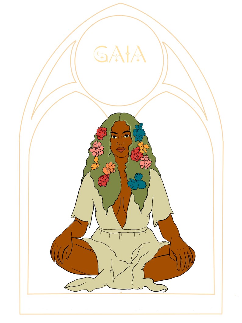 Gaia Greek Goddess of the Earth| 5x7 Print | Mythology, Classical Art ...