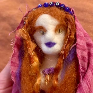 Mini Me Spirit Doll | a Witch's Protection Poppet: Wool Needle-felted ...