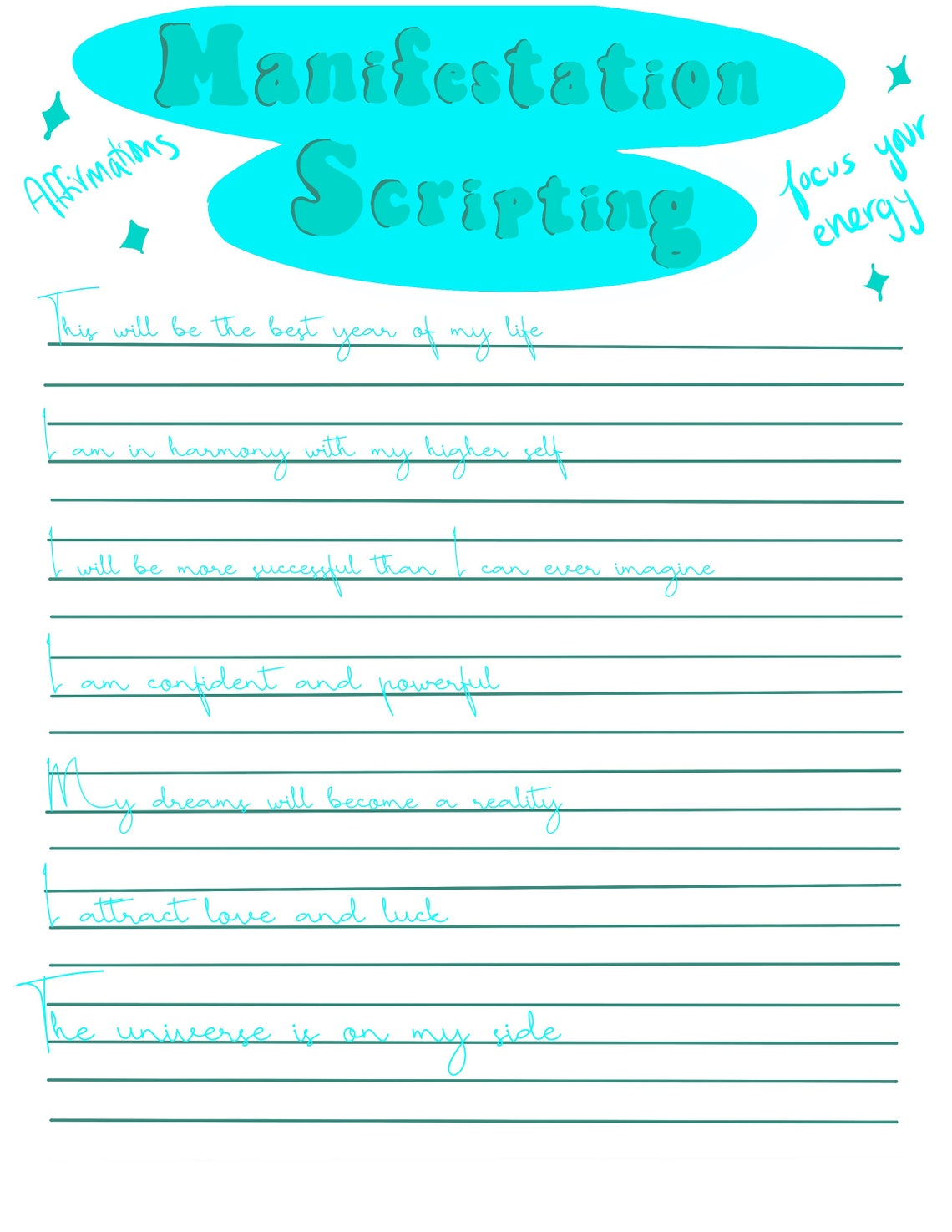 Scripting Manifestation Template Scripting Manifestation Template