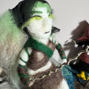 Mini Me Spirit Doll | a Witch's Protection Poppet: Wool Needle-felted ...