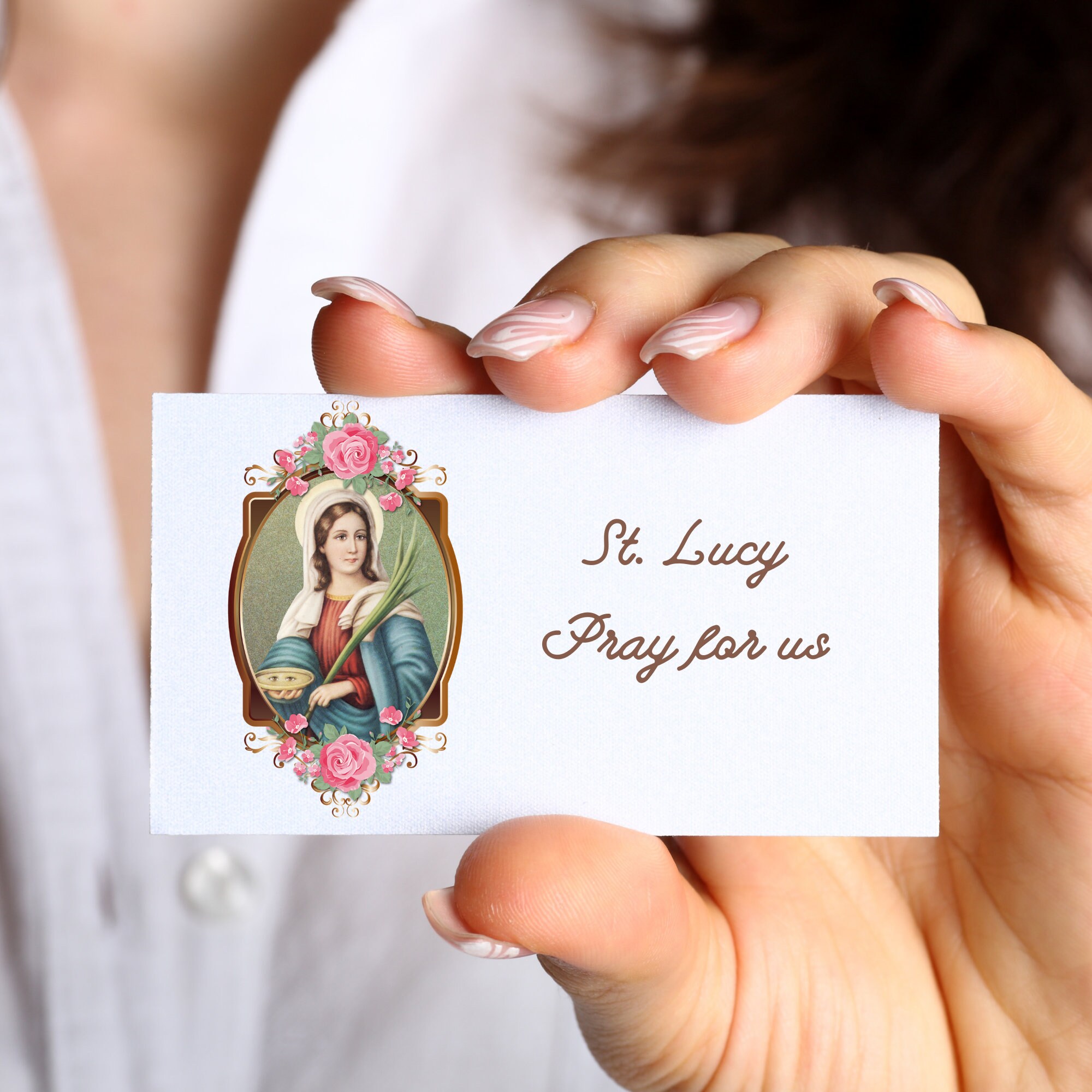 St. Lucy Lucia Digital Download - Catholic Printable | St. Lucy Graphic ...