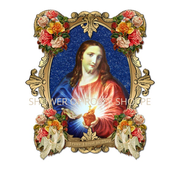 Sacred Heart of Jesus Catholic Digital Print Catholic - Etsy