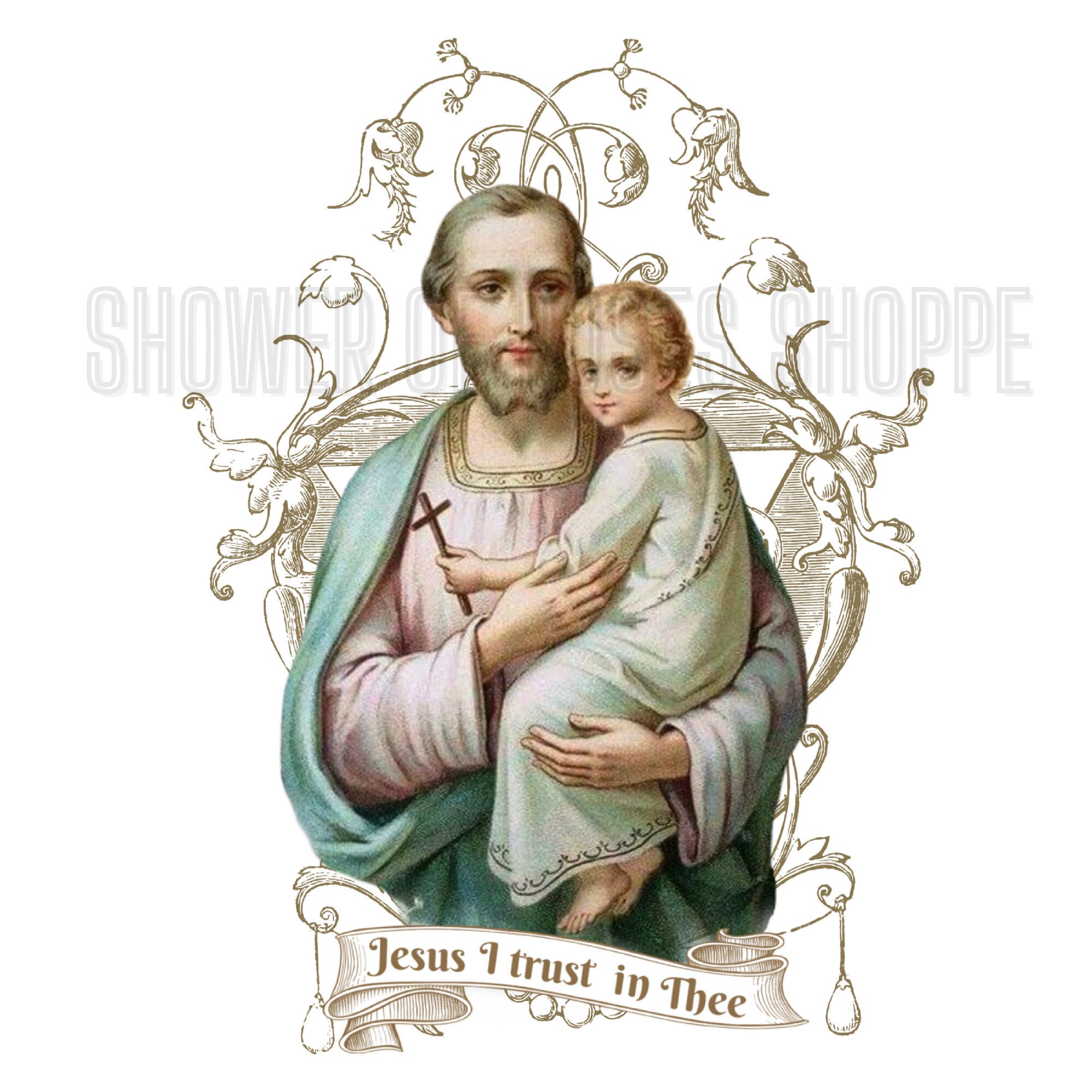 St. Joseph With Jesus Catholic Digital Print Download - Catholic ...