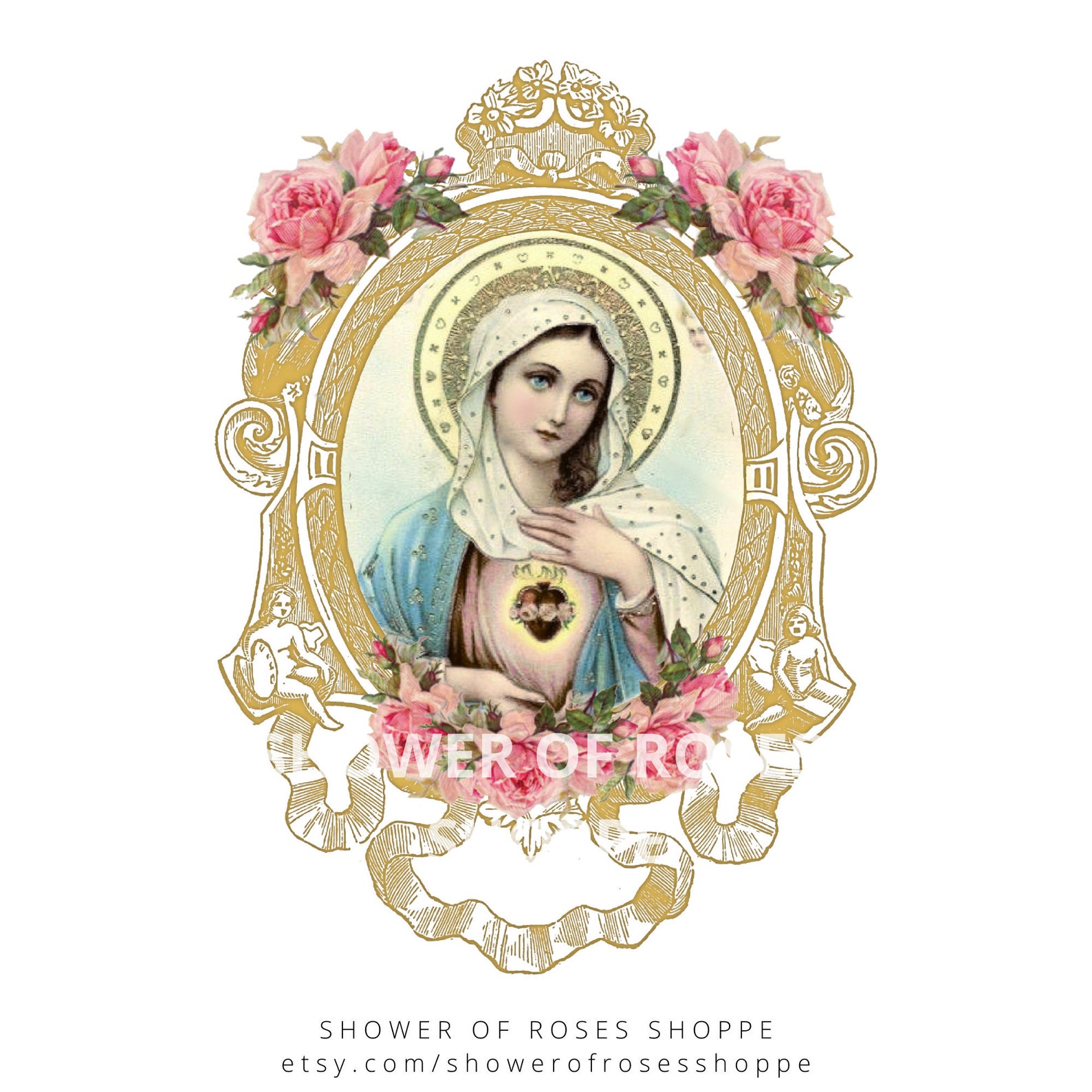 Virgin Mary Digital Download - Catholic Printable | Virgin Mary Graphic ...