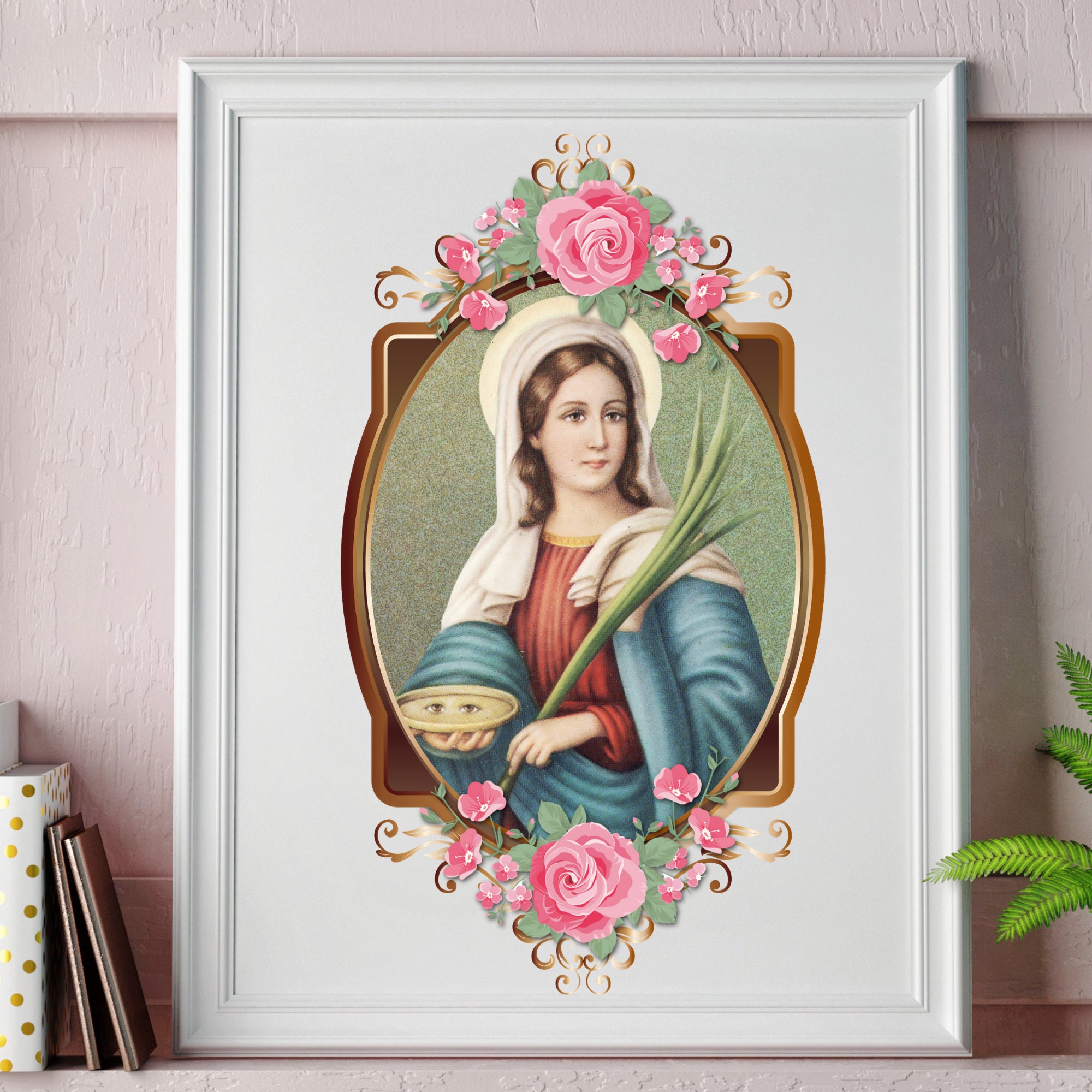St. Lucy Lucia Digital Download - Catholic Printable | St. Lucy Graphic ...