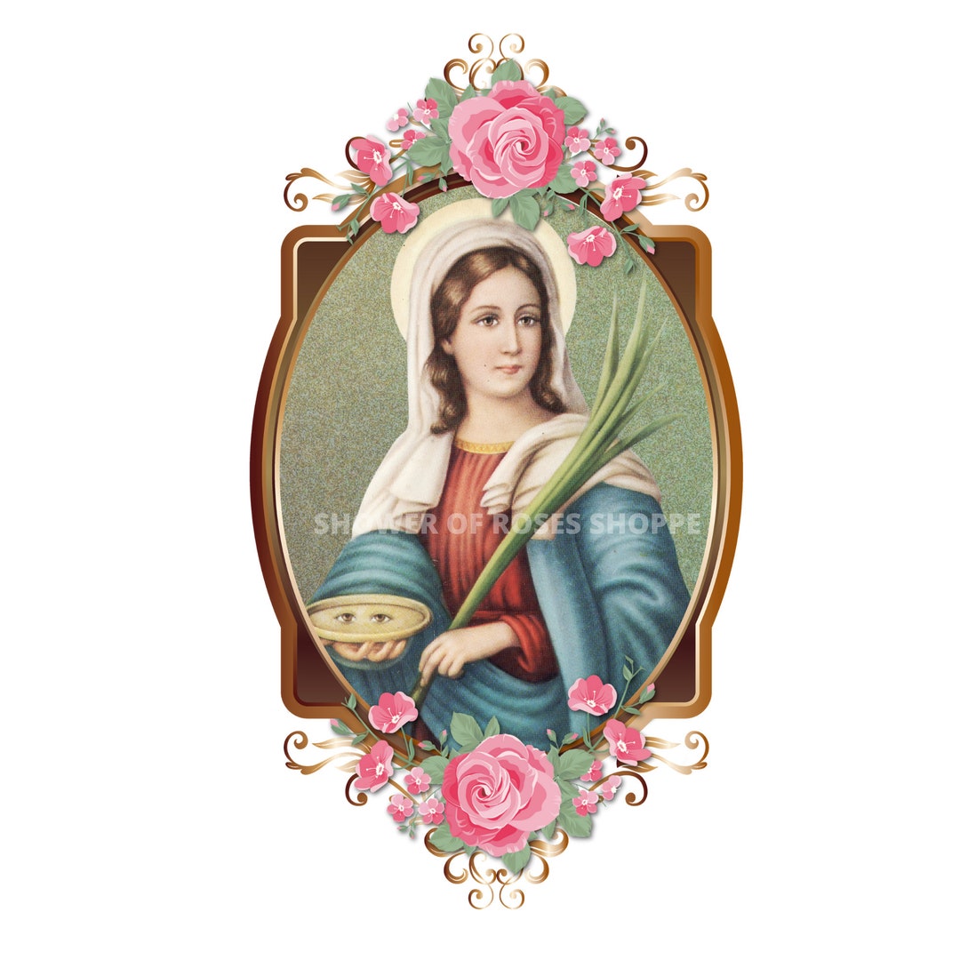 St. Lucy Lucia Digital Download - Catholic Printable | St. Lucy Graphic ...