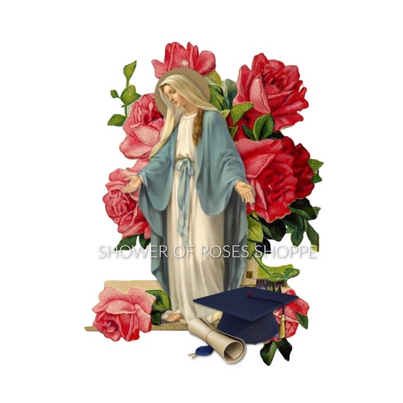 Graduation Virgin Mary Lady of Grace INSTANT Download - Etsy