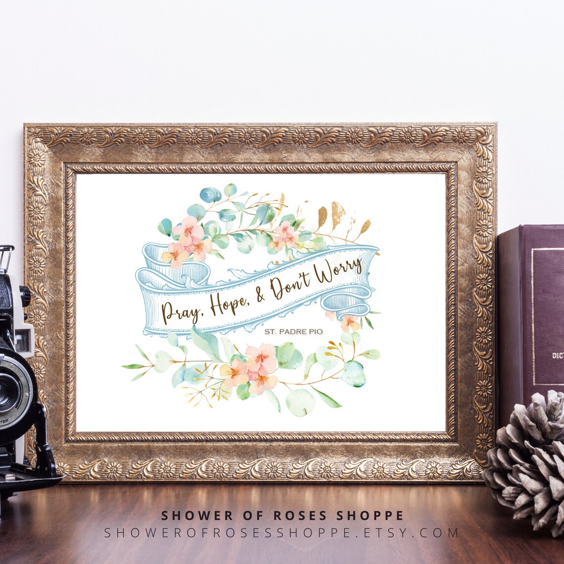 Pray, Hope, & Don't Worry INSTANT DOWNLOAD, St. Padre Pio Clipart ...