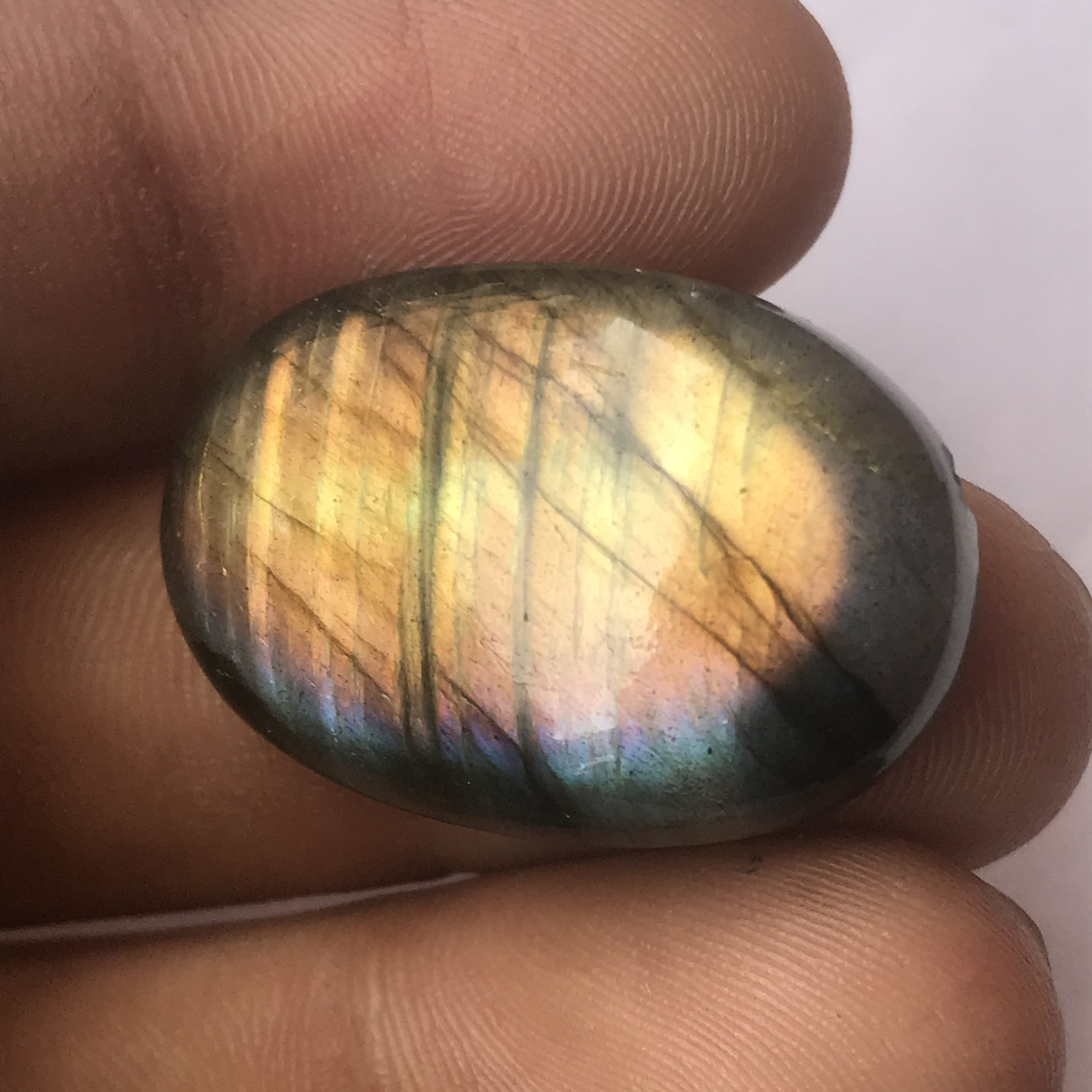 Beautiful Yellow Flashy Labradorite Cabochon Gemstone Natural | Etsy