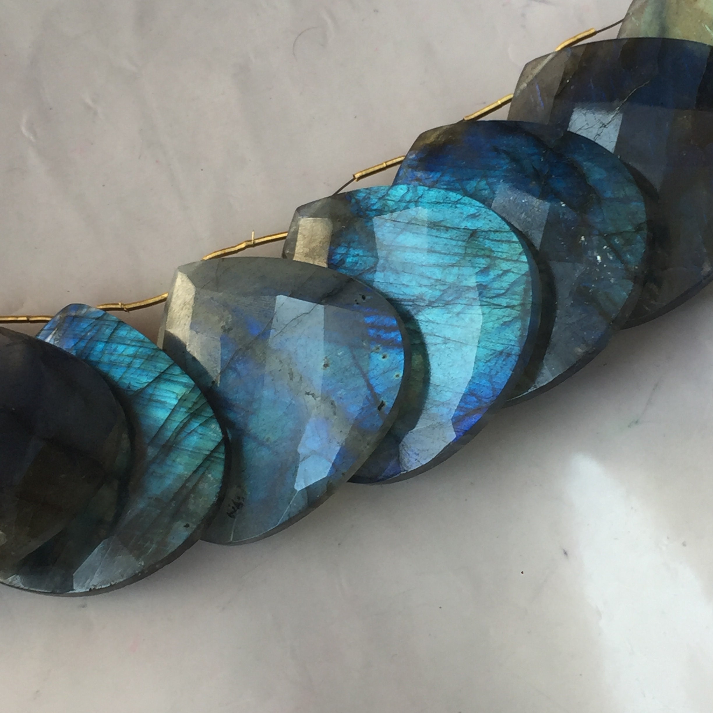 Full Blue Flashy Labradorite Briolette Cut Gemstone | Etsy