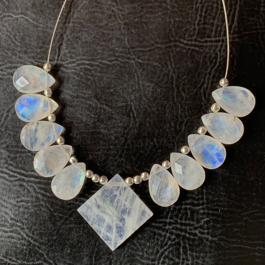 Ultimate Flashy Rainbow Moonstone Strand Gemstone 10 Pieces Strand Size ...