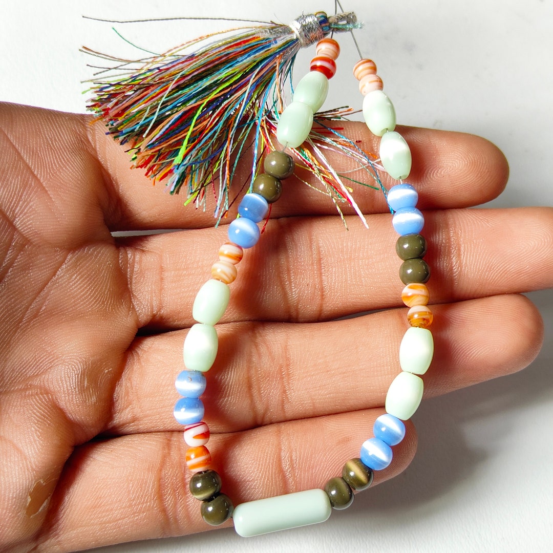 Best Color Monalisa Gemstone Strand Both Side Cabochon Size 6 MM and ...