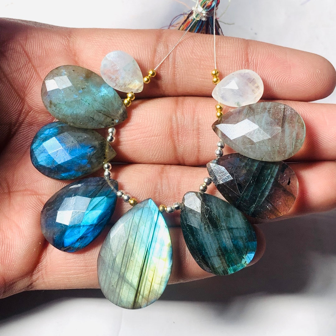 Designer Labradorite Faceted Gemstone Both Side Cut Loose - Etsy