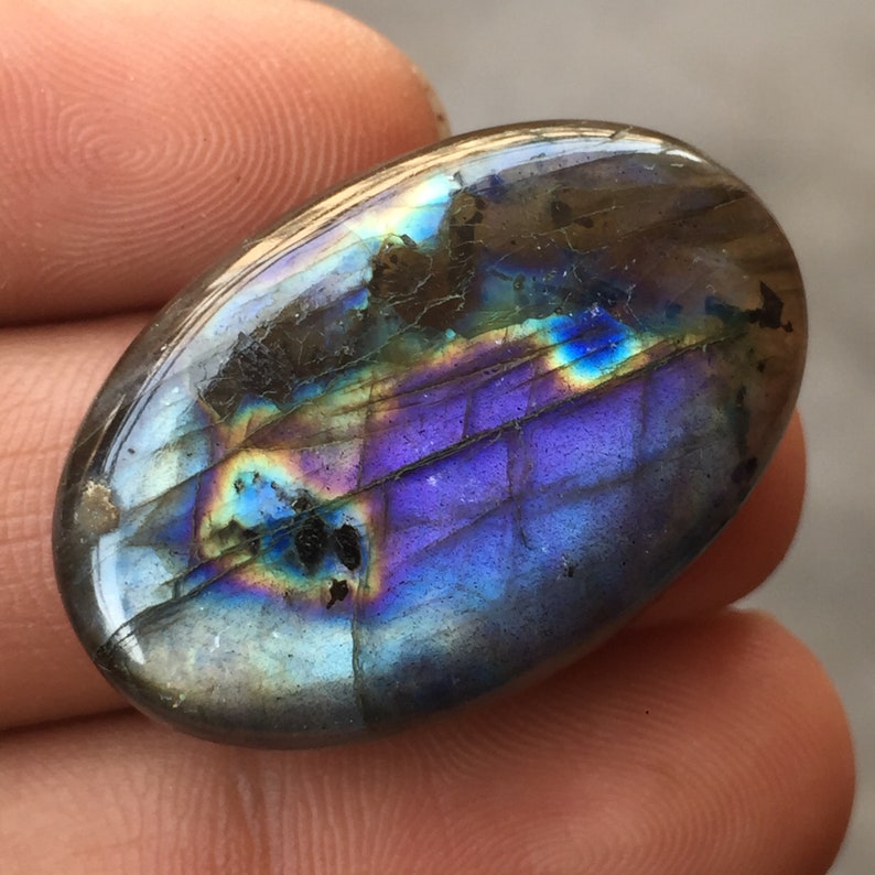 Very Rare Purple Labradorite Cabochon Gemstone Handmade - Etsy