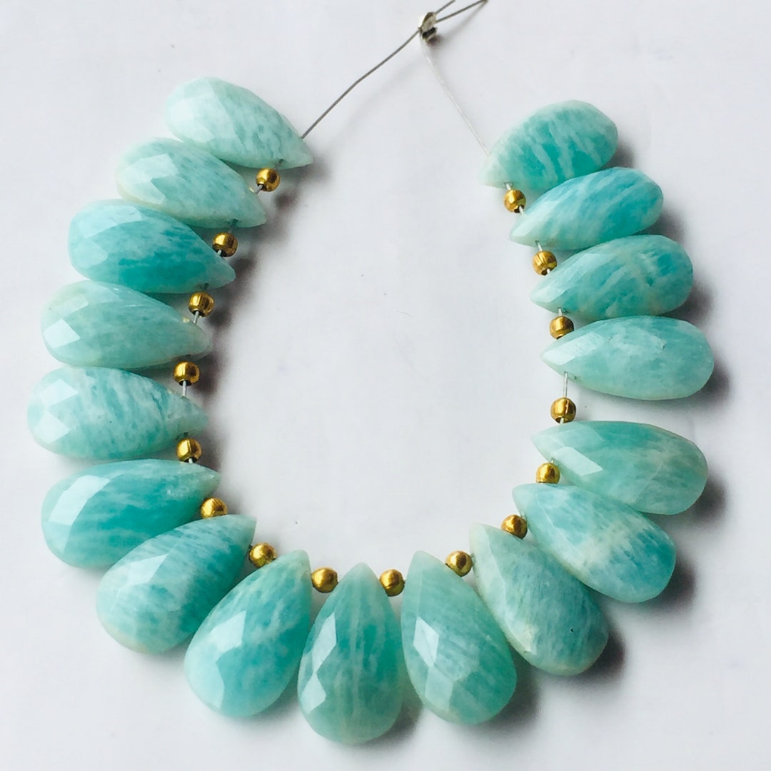 Amazing Amazonite Briolette Cut Pear Shape Size 15x10 MM 100%natural ...