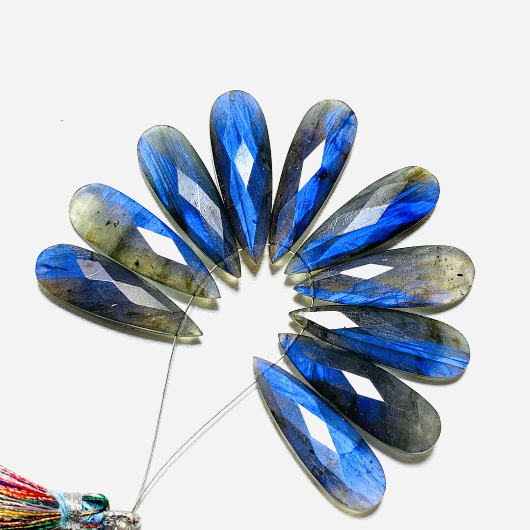 Good Quality Full Blue Flashy Labradorite Cut Strand Gemstone Size ...