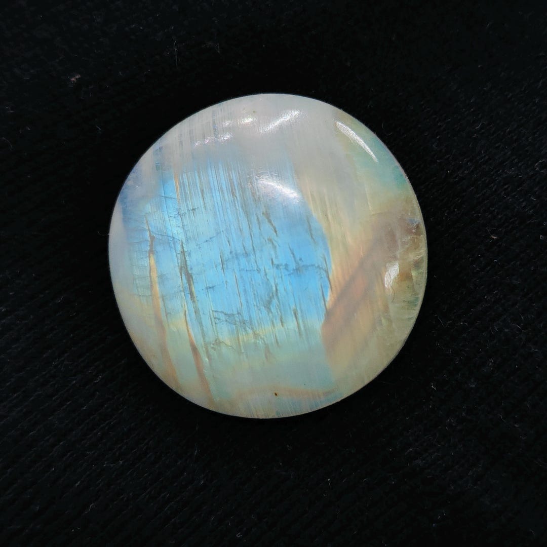 30x30x9 MM Ultimate Flashy Rainbow Moonstone Smooth Cabochon Round ...