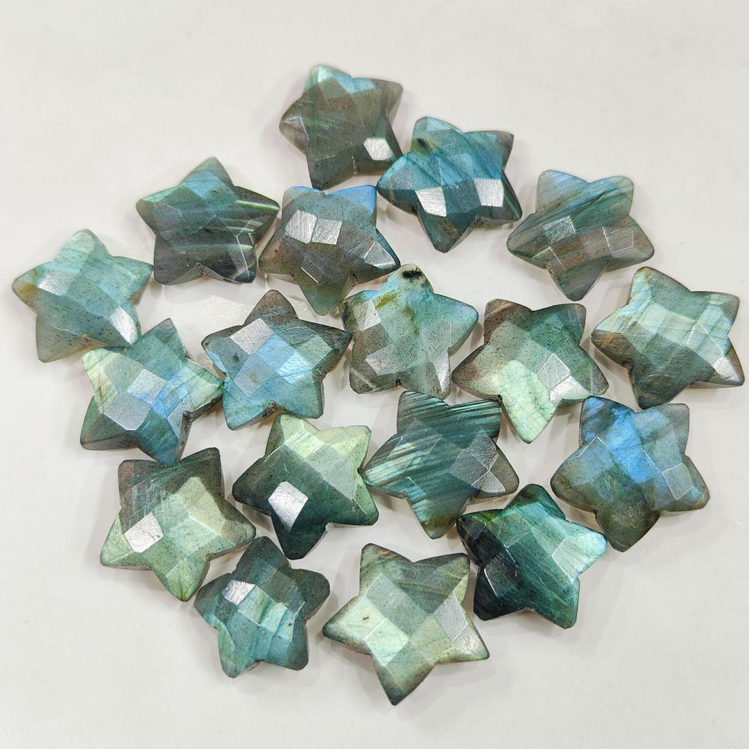 Gorgeous Green Flashy Labradorite Briolette Star Size 14 MM Loose ...