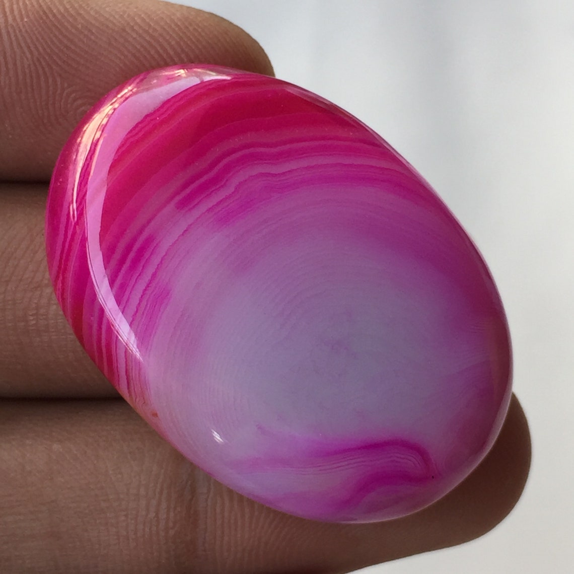 Pink Jasper Cabochon Gemstone Smooth Stone Polish Oval Shape | Etsy