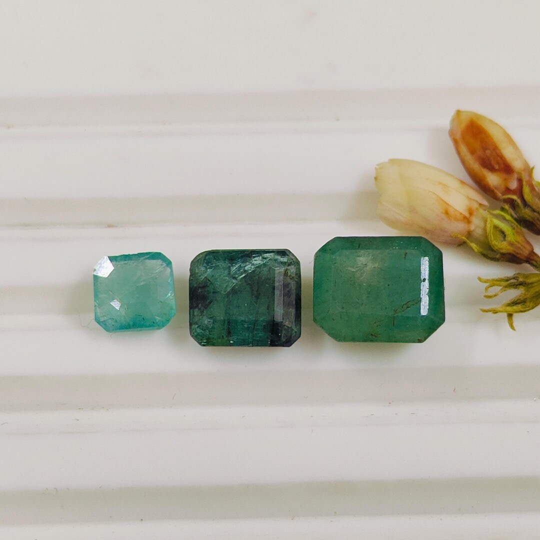 Wonderful Cut Emerald Rectangle Shape Size 9x8x5 MM 6x6x3 MM Natural ...