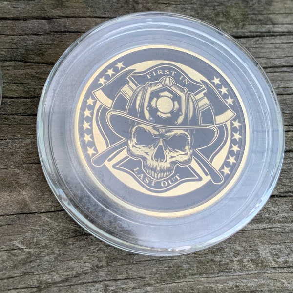 Firefighter Challenge Coin Display - Etsy