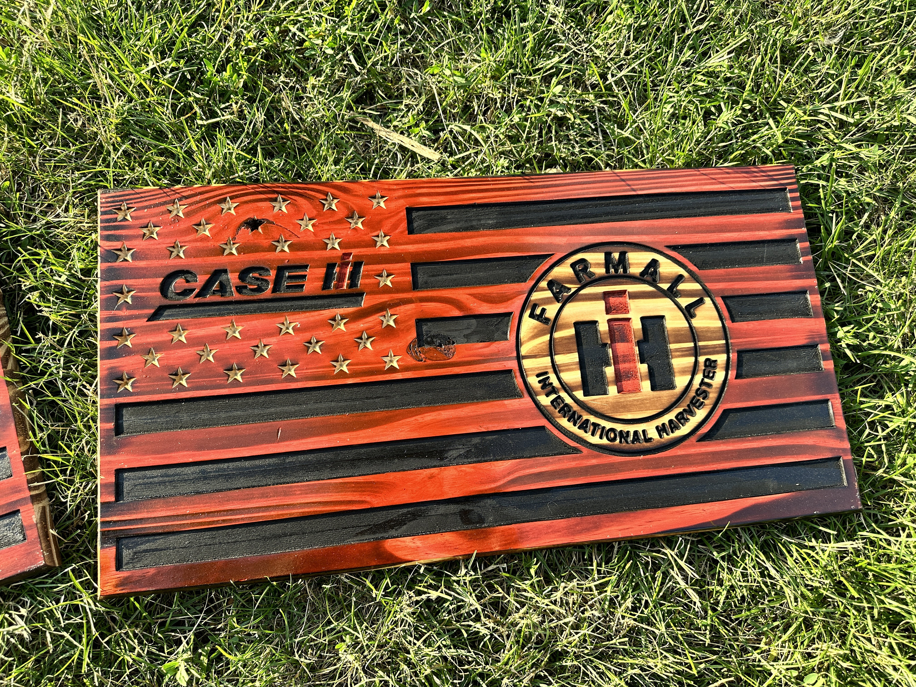 Case Rustic Wooden Flag | Farmall International Harvester ...