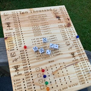 Dice 10,000 - Dix Mille - 5-dice - 10,000 Dice - Ten Grand - FARKLE ...