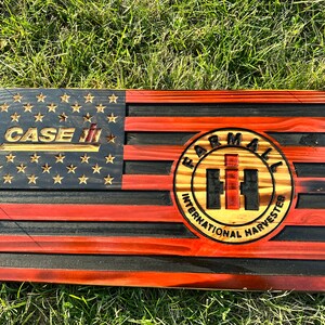 Case Rustic Wooden Flag | Farmall International Harvester ...