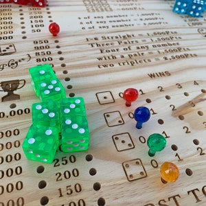 Dice 10,000 - Dix Mille - 5-dice - 10,000 Dice - Ten Grand - FARKLE ...