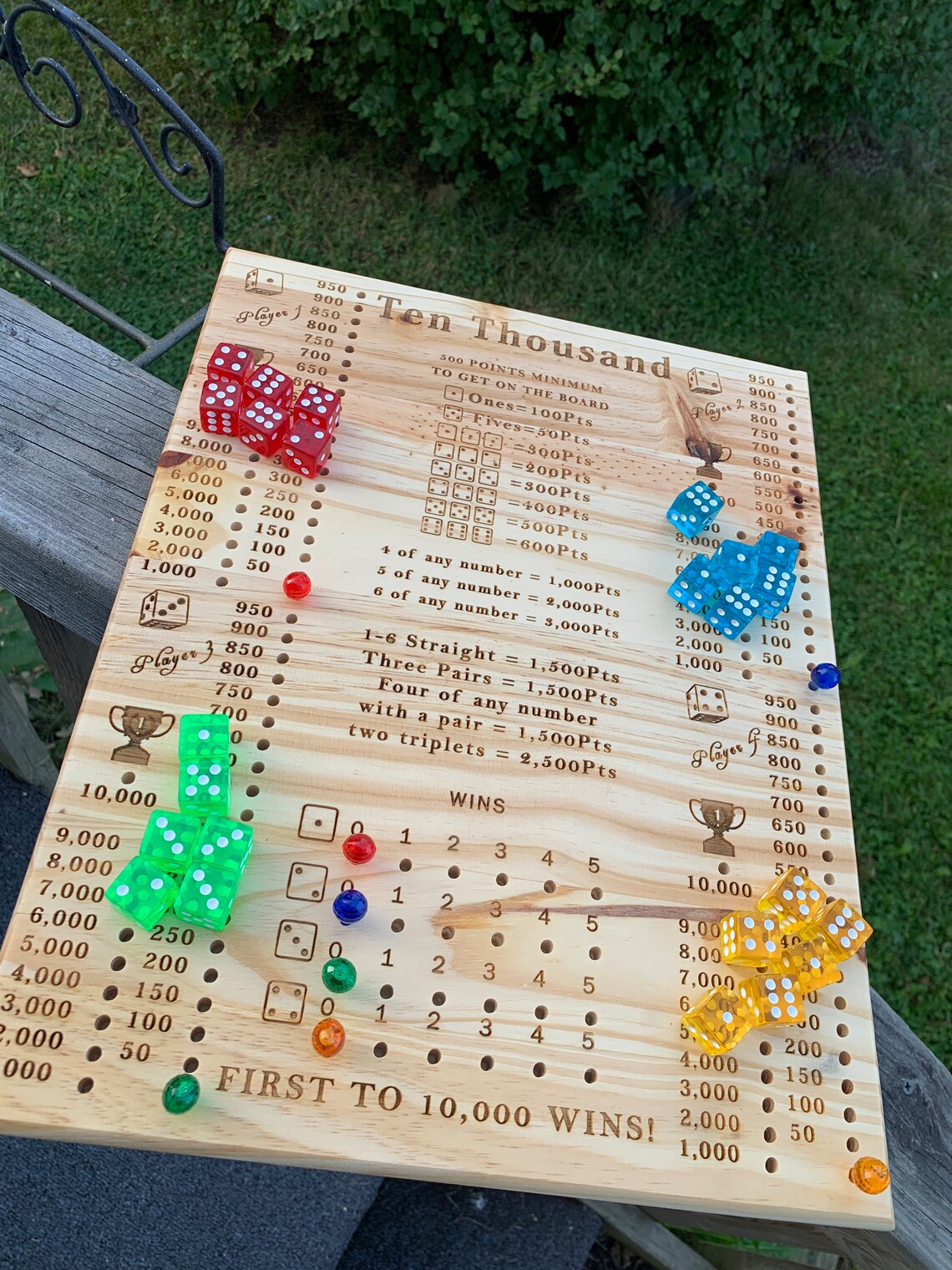 Dice 10,000 - Dix Mille - 5-dice - 10,000 Dice - Ten Grand - FARKLE ...