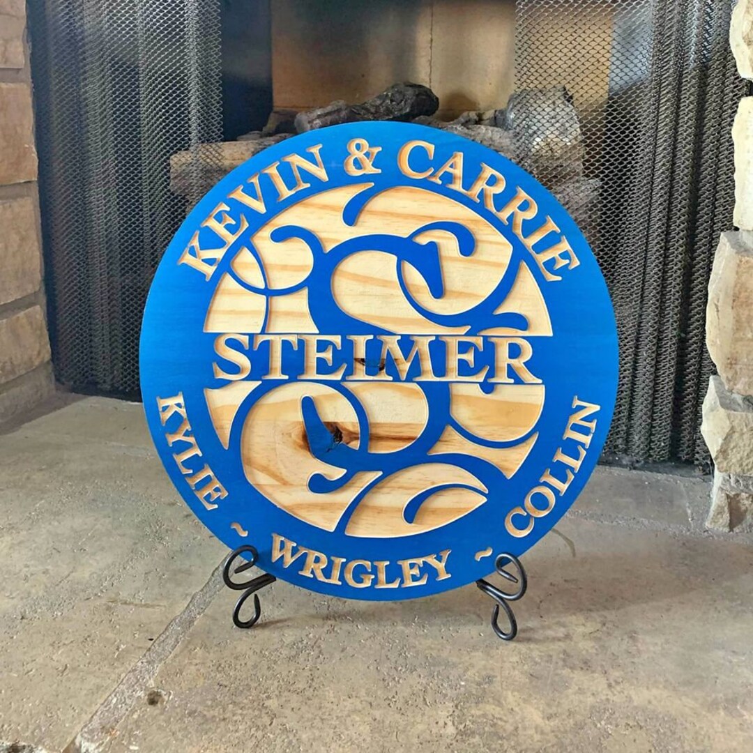 Customizable Monogram Name Plaque, Names, Dates Fully Custom! Mothers ...