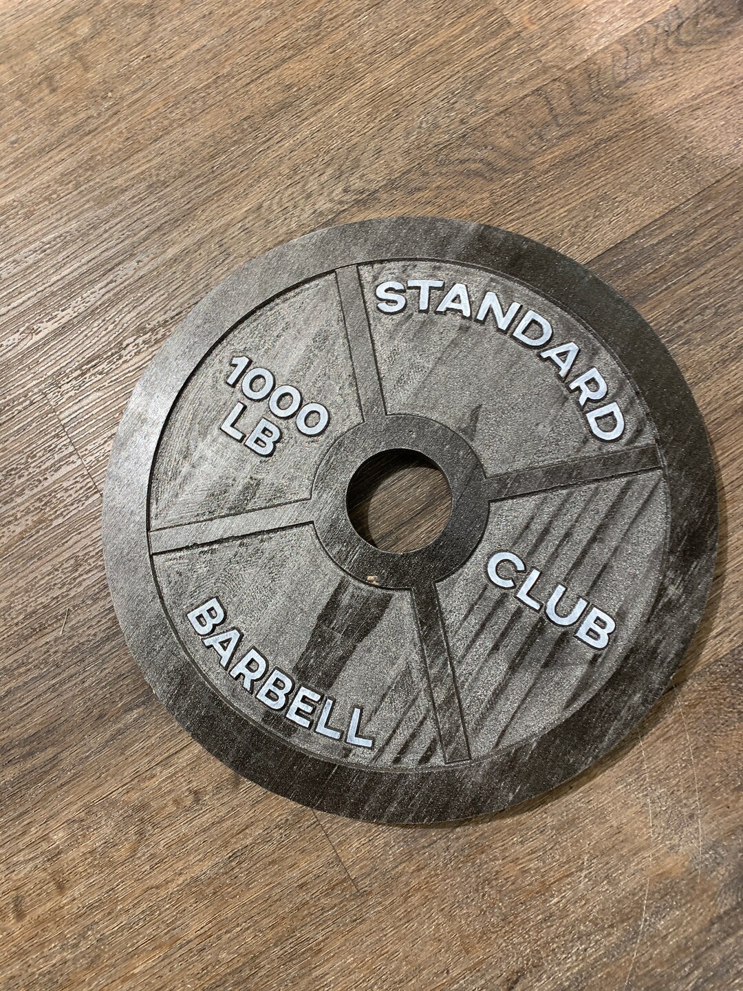 Crossfit Gym, Barbell Plate, 1000lb Club, Weightlifting Gym Sign ...