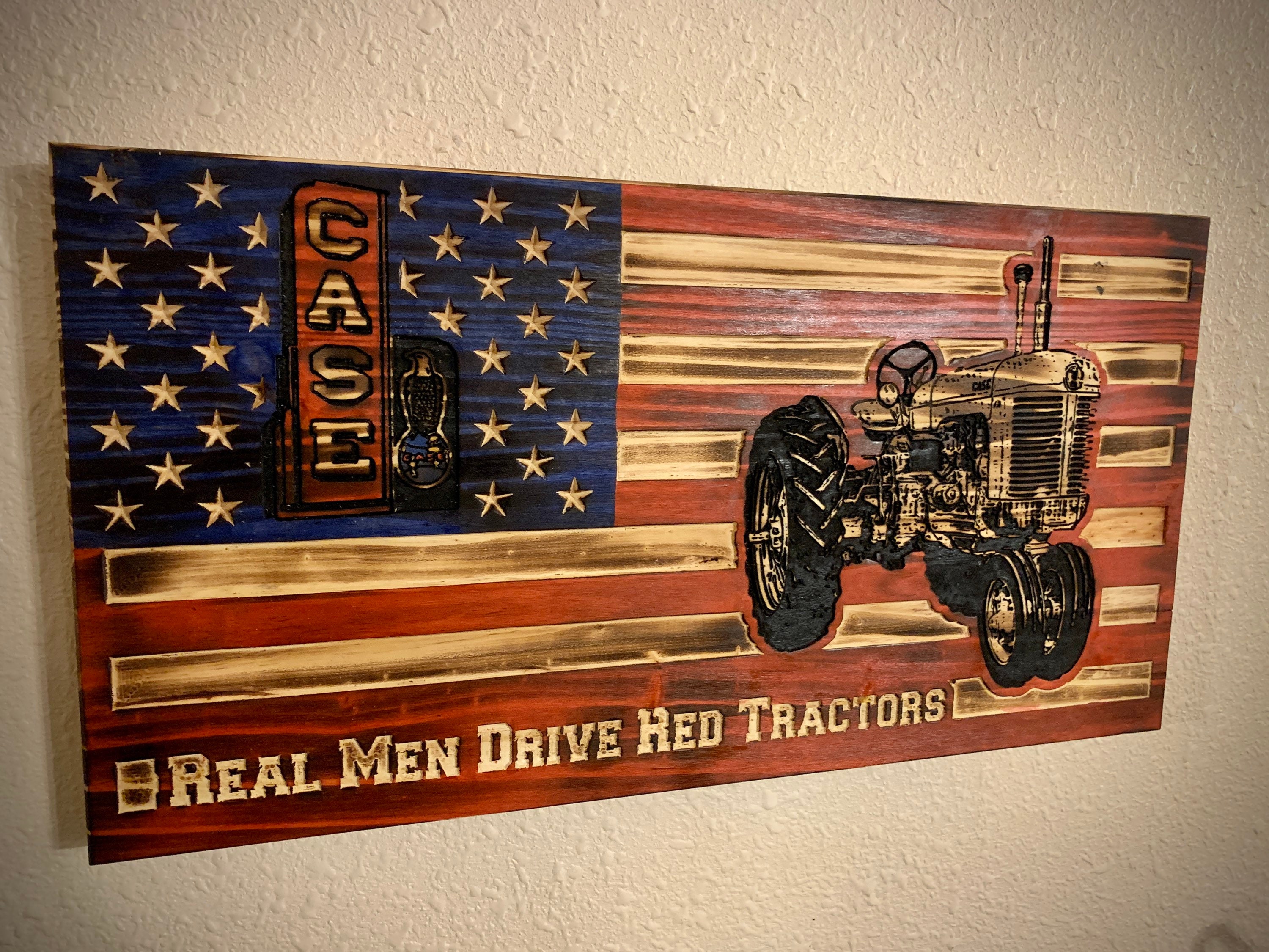 Giant Carved Farmall Mccormick International Harvester, Case Tractor ...