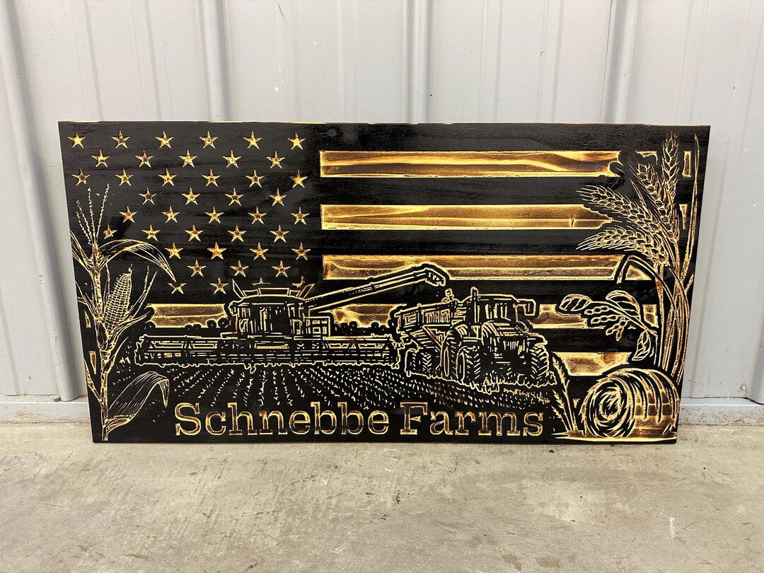 Farmer Rustic Wooden Flag | Farmall International Harvester ...