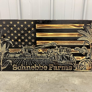 Farmer Rustic Wooden Flag | Farmall International Harvester ...