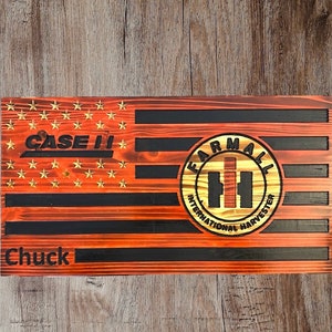 Case Rustic Wooden Flag | Farmall International Harvester ...