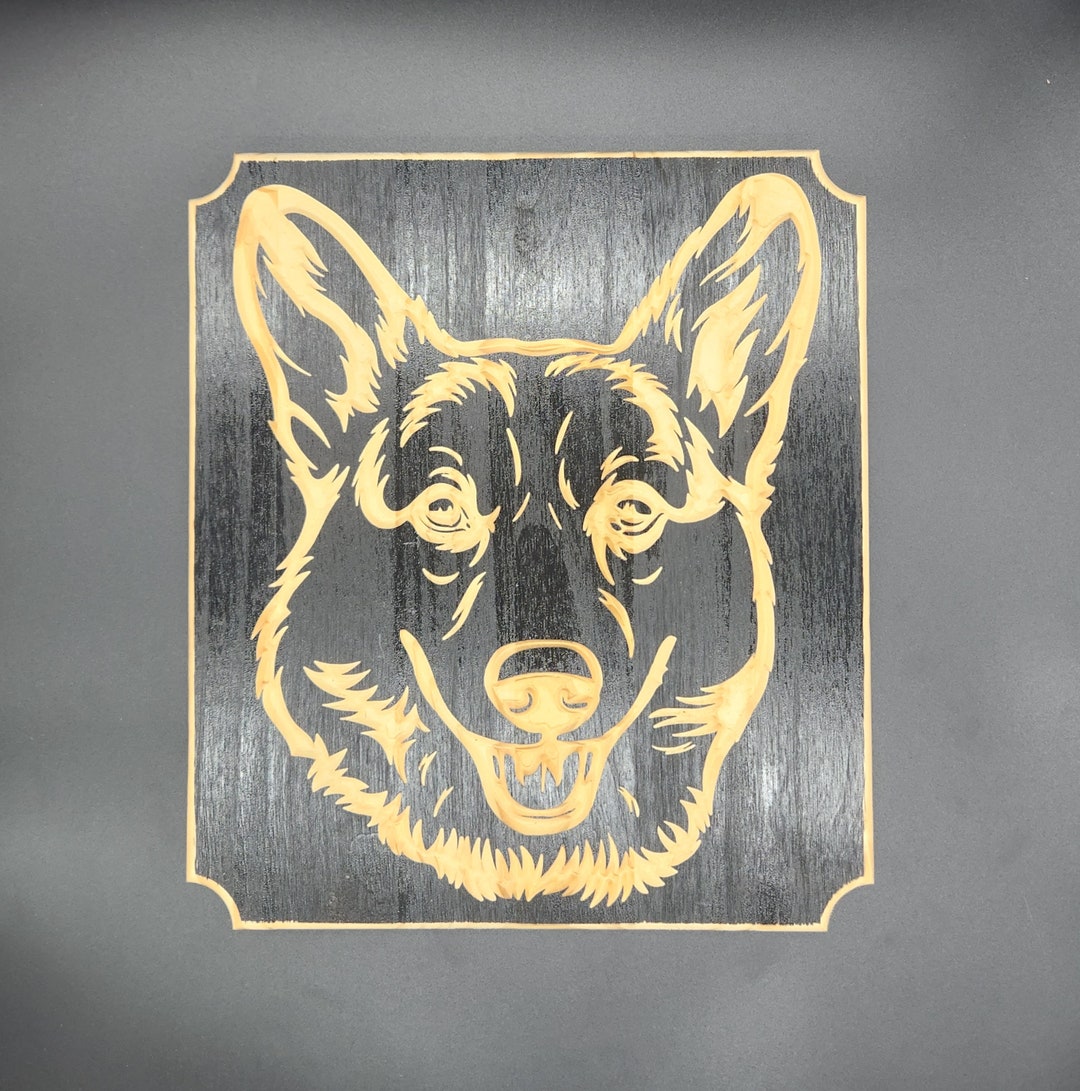 Engraved Wood Corgi Dog Wall Art Sign - Etsy