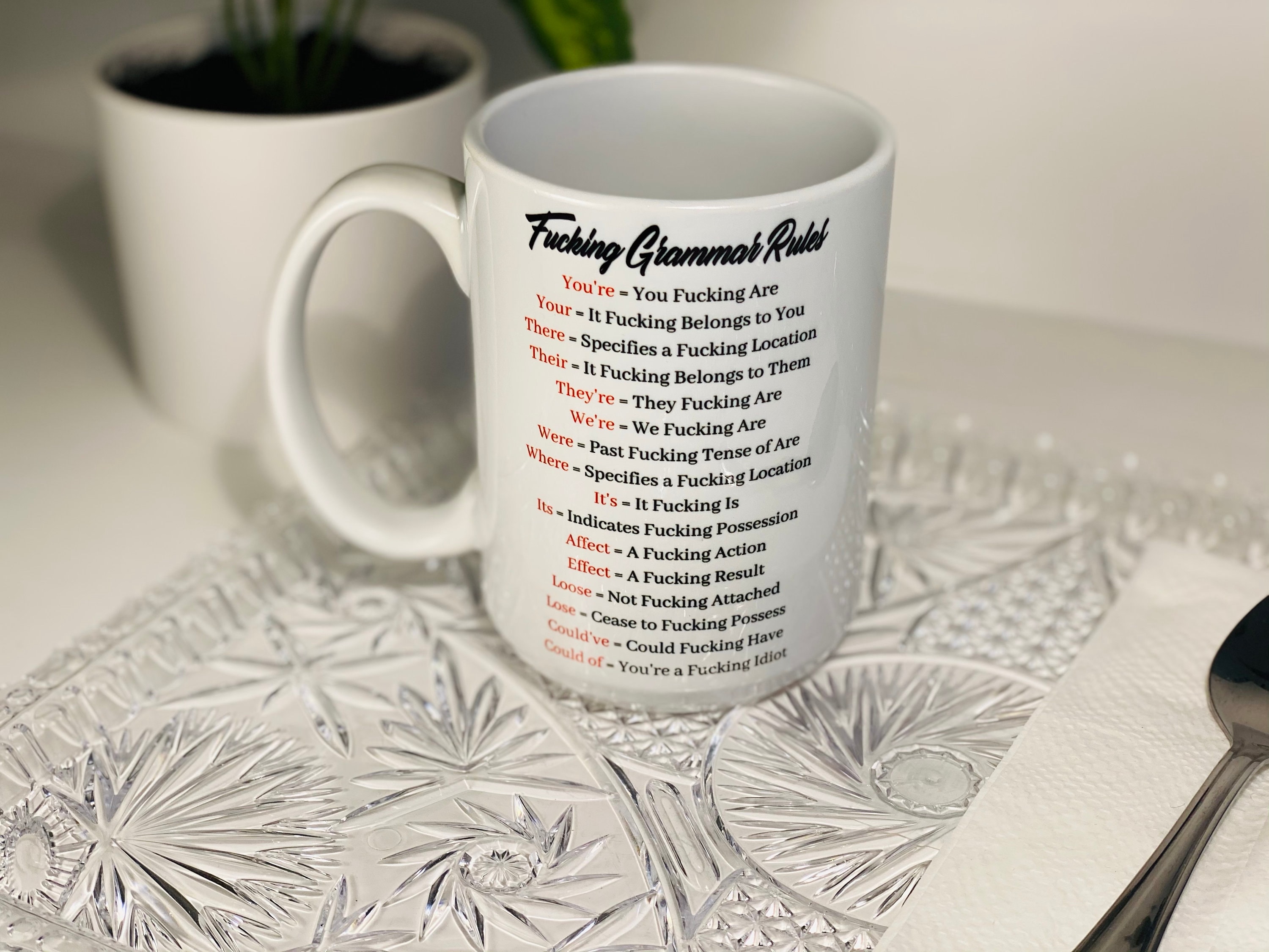 Grammar Rules Mug Large 15oz Funny Gift Uncensored Gifts - Etsy