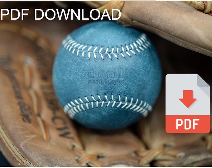 Baseball Cover Template PDF Pattern Download - Etsy