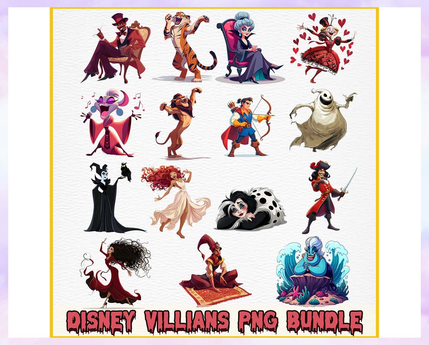 Villains Digital Download, Villains PNG Clipart Bundle, Villains ...