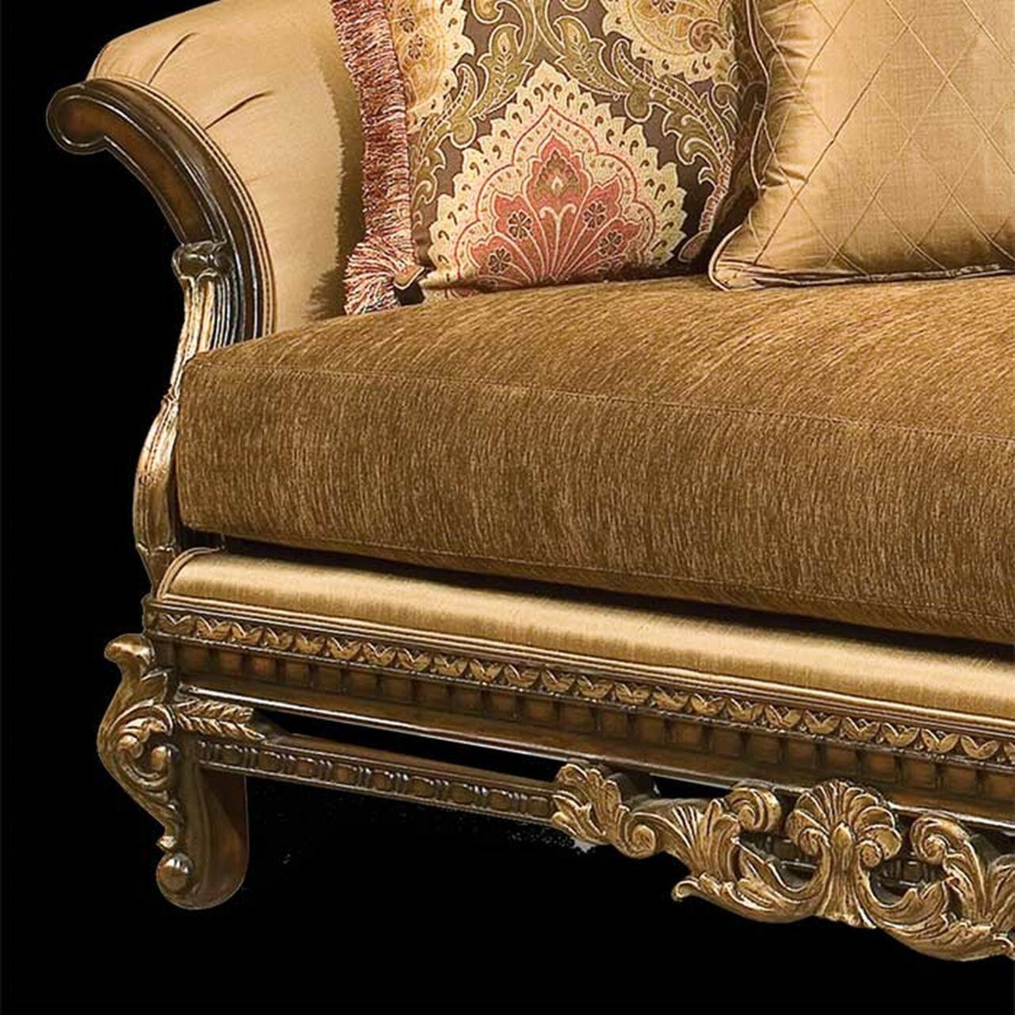 Royal vintage Chaise Lounge Traditional Style Antique Golden | Etsy