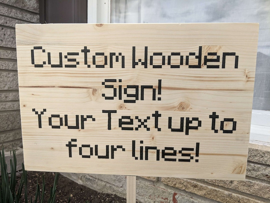 Realistic Custom Minecraft Sign - Etsy