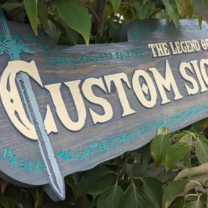 The Legend of Custom Sign - Etsy