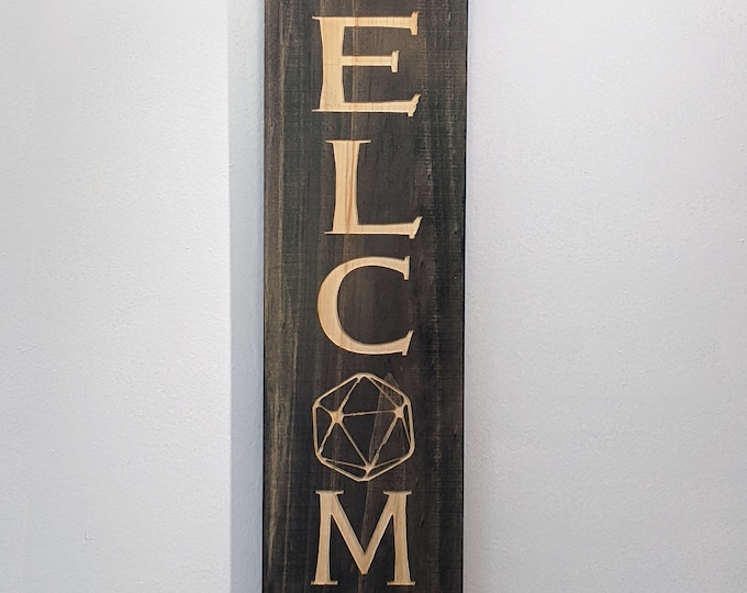 Nerdy Welcome Sign Dnd Roll for Initiative Dungeons Dragons Geeky Sign ...