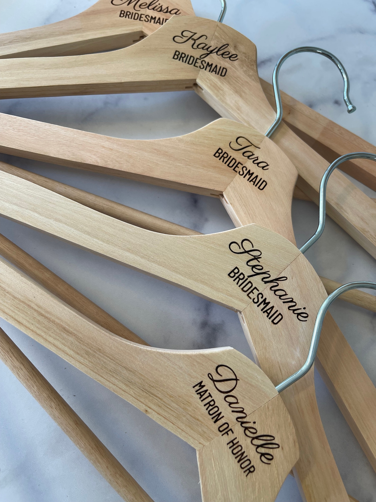 Customized Bridal Party Hangers, Bridesmaid Dress Hangers, Personalized ...