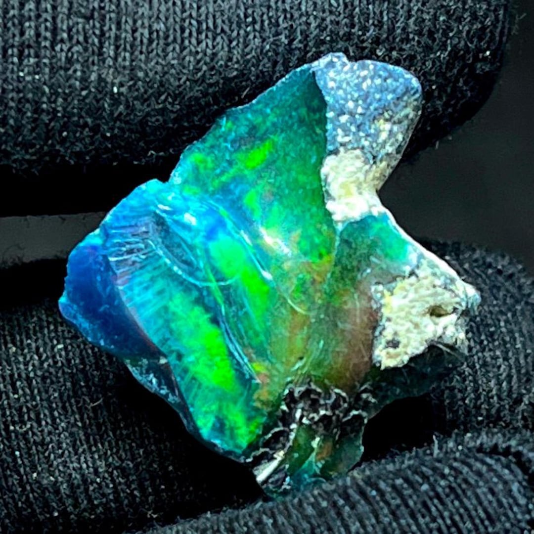 Raw Black Opal - Natural Black Opal Crystal - Ethiopian Opal - Dry Raw ...